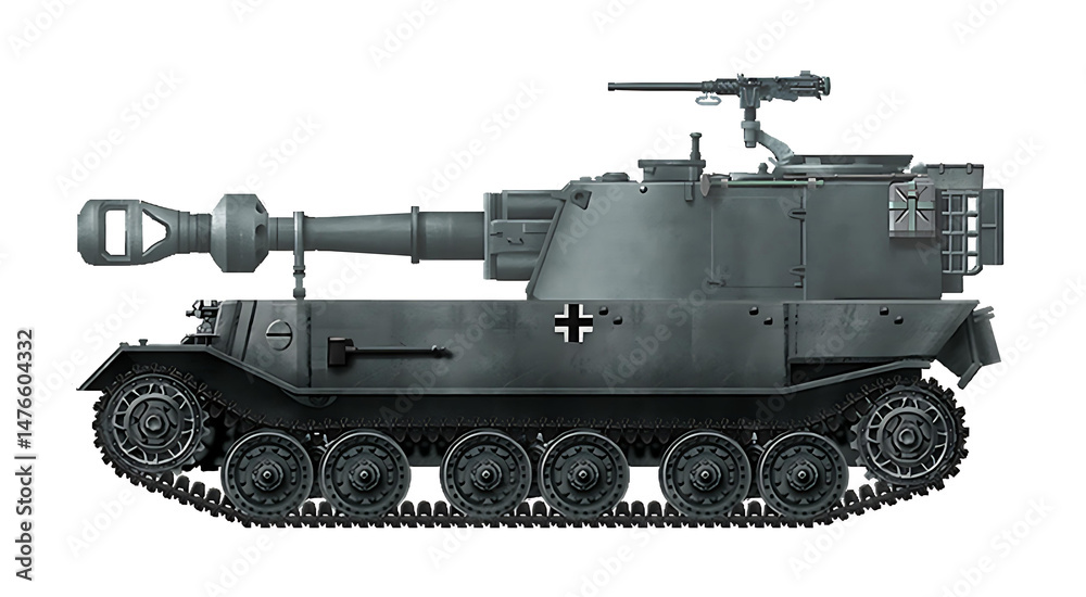 Hornisse 15.5cm SPH (Alternative artillery based on the Tiger (P) tank ...