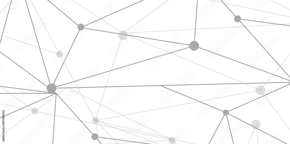grey network. futuristic connection technology background with dots and ...