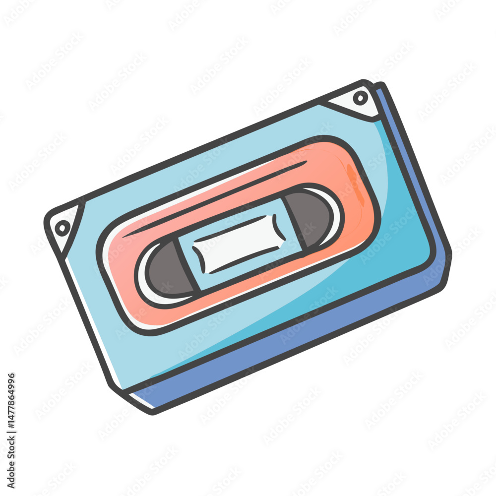 vhs tape icon, vhs tape vector illustration-simple illustration of vhs ...