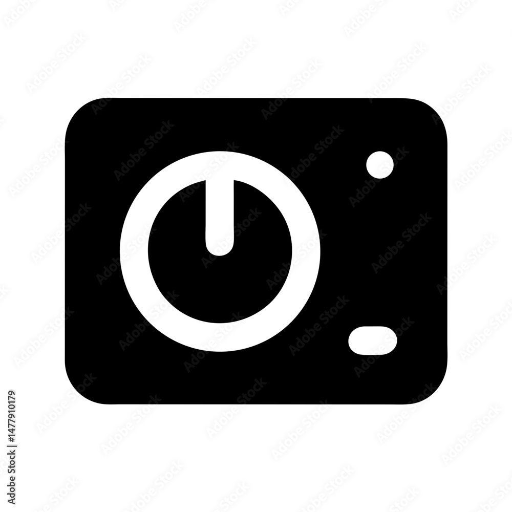 Power Button Symbol Icon for Audio Device Activation and Control Stock ...