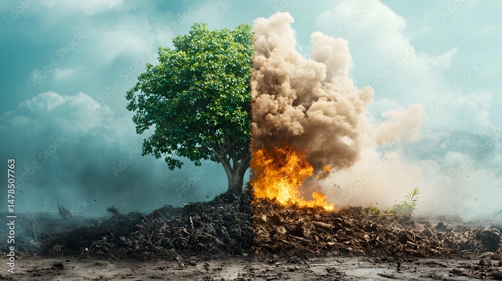Satellite Imagery Based Infographic Comparing Deforestation and Forest ...