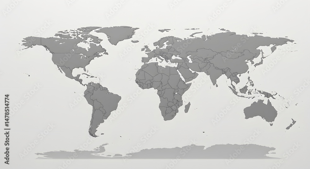 High-Resolution World Map: A Detailed Visual Representation of Global ...