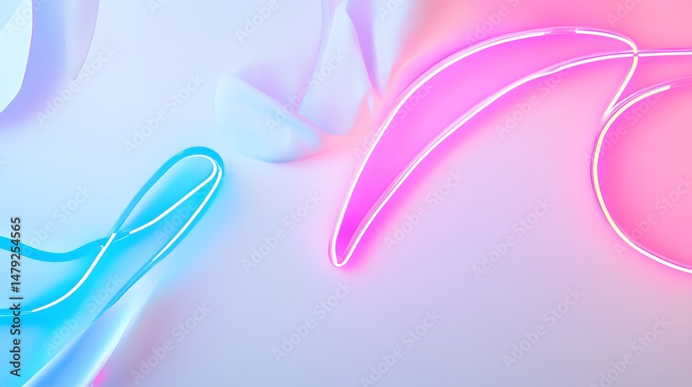 Abstract neon shapes in pastel colors. Stock Illustration | Adobe Stock