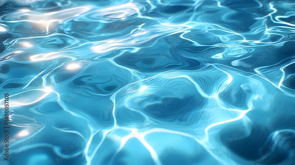 Hyper-Realistic Blue Sea Background: Aerial Top-Down Close-Up, Ultra ...