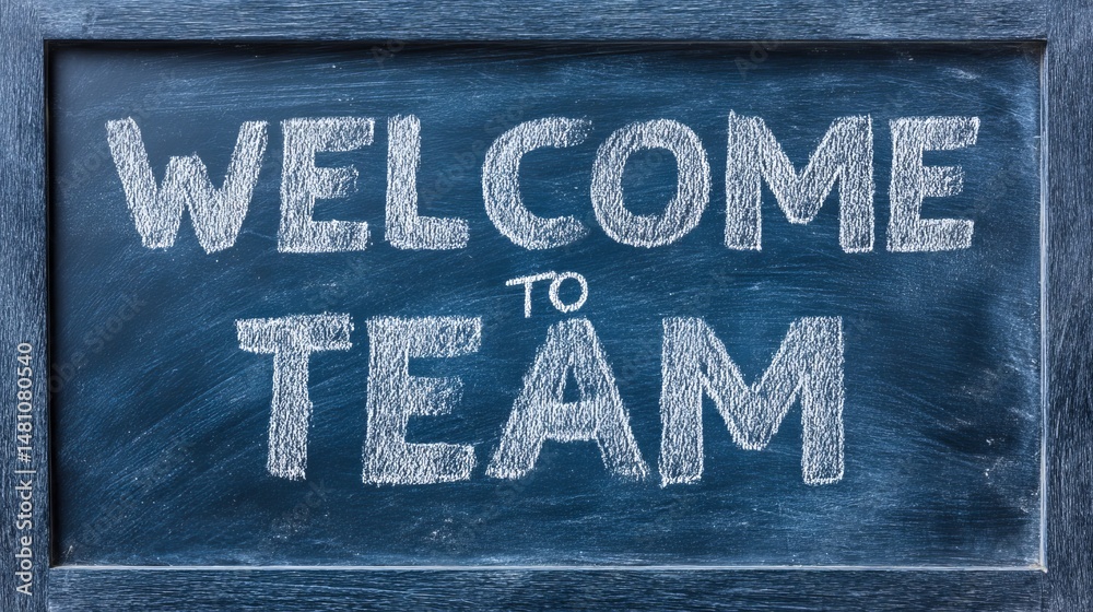 Welcome to the Team New Member Onboarding Chalkboard Message New Job ...