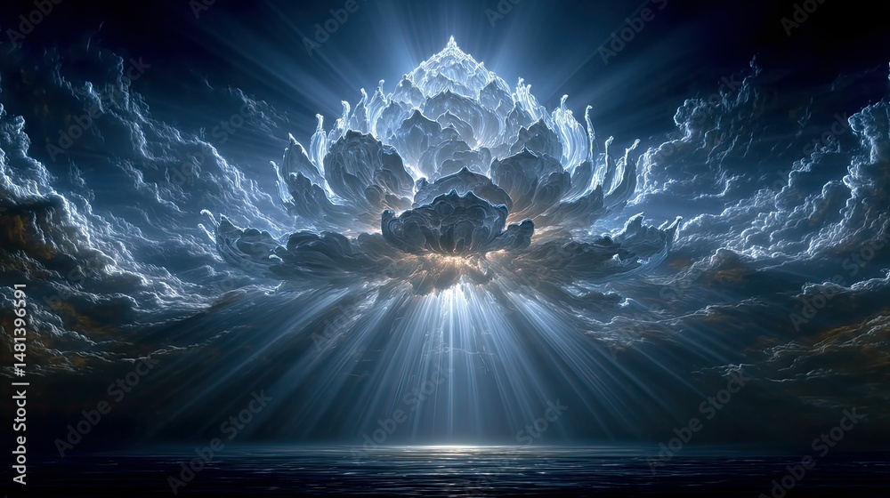 Moksha representation ultimate liberation in h artscale ethereal clouds ...