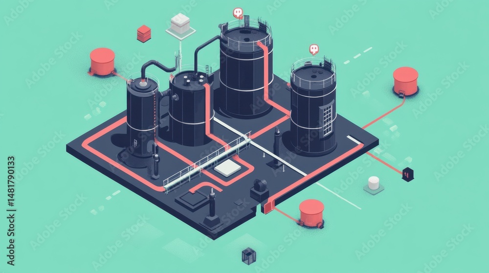 Flowchart-style layout of building wastewater system leading to ...