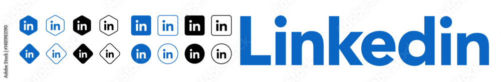 Image vectorielle Stock LinkedIn logo icon logo PNG and vector. LinkedIn logo transparent png ...