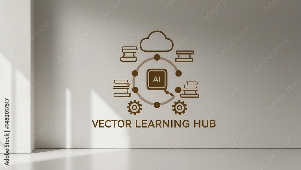 Stock-Illustration „AI learning tools virtual classroom concept. A ...