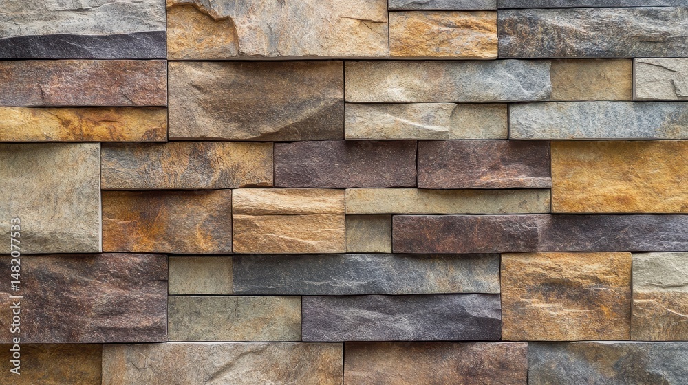 Stone cladding texture featuring natural brown and grey hues. Ideal as ...