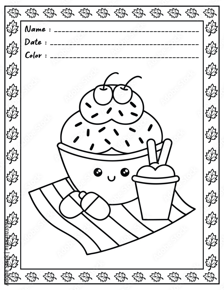 Vektor Big And Bold Summer Vibes Coloring Pages For Kid and adult. High ...