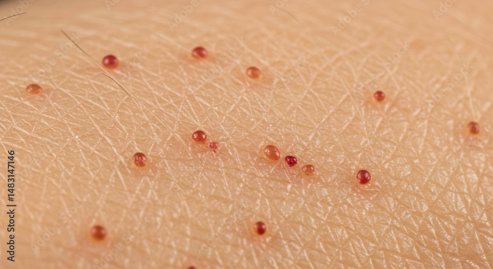 Microscopic view of dangerous mites on human skin unsettling detail ...