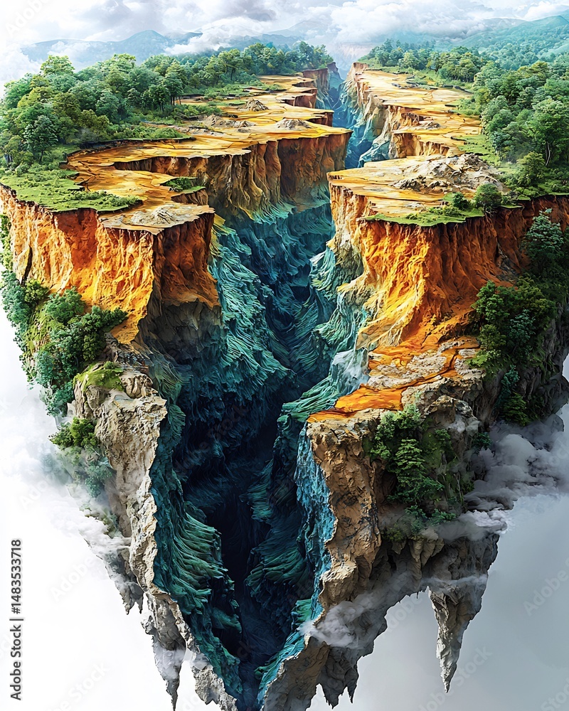 Ilustracja bez tantiem: Convergent boundary showing one plate ...