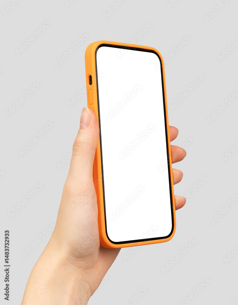 Photo Stock Smartphone in hand, showing screen. Modern mobile device ...