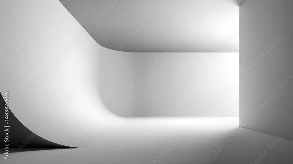 Elevated artistic expression captured within a seamless white cyclorama ...