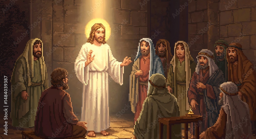 Ilustración de Stock Jesus Appears to His Disciples After the ...