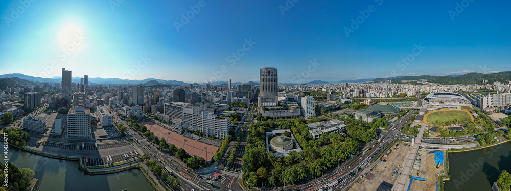 360 seamless HDRI Panorama view Hiroshima, Japan Stock Photo | Adobe Stock