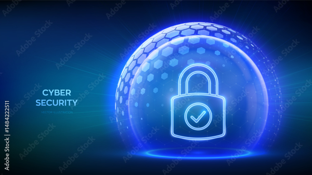 Cyber security. Data protection concept. Network safety. Information ...