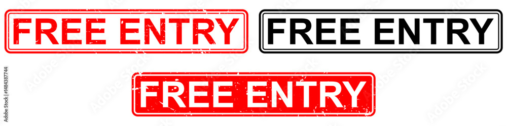 Free entry grunge stamped vector in bold distressed style for access ...