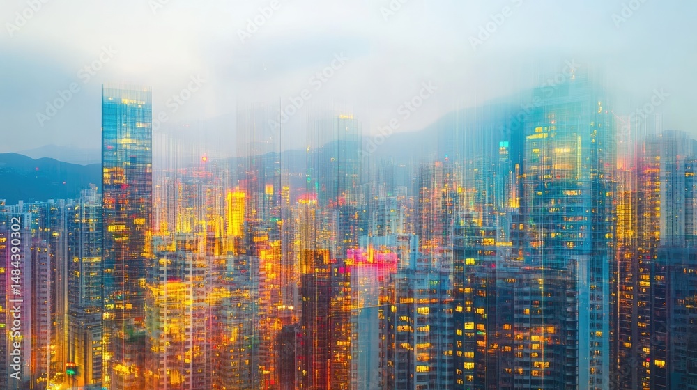 Time-lapse concept showing various engineering stages overlaid on a ...