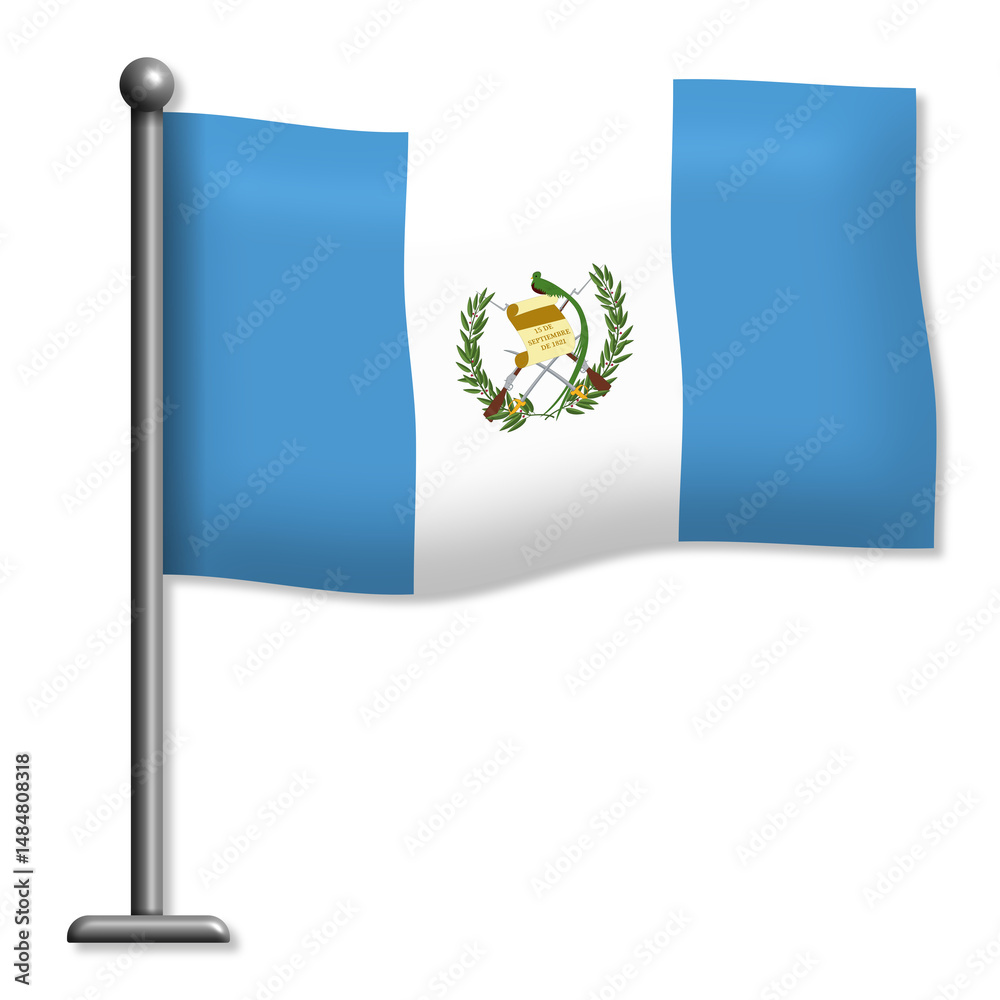 Ilustración de Stock Bandera Guatemala PNG transparente y recortable ...