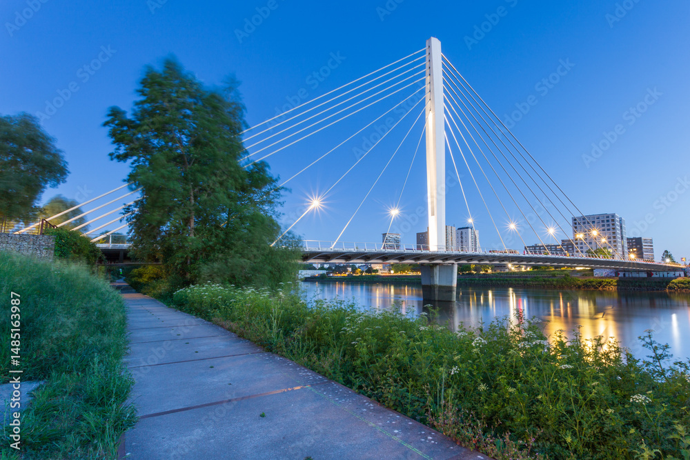 Pont Eric Tabarly à Nantes - Eric Tabarly 's bridge at Nantes Stock ...