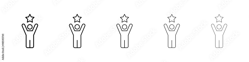 Self confidence icon symbol pictogram. stroke designs. Stock Vector ...