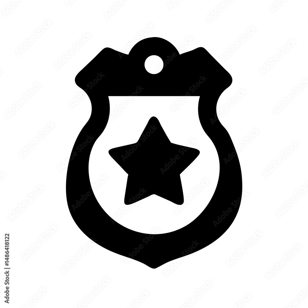 Police badge vector graphic law enforcement security sheriff star ...