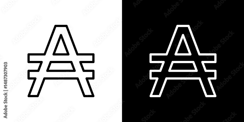 Austral signs logo symbol for UX UI designs Stock Vector | Adobe Stock