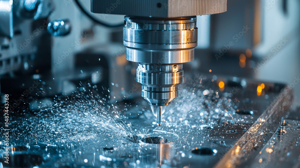 CNC milling machine in metalworking—high-tech precision machining ...
