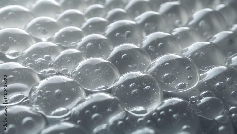 Zoomed-in image of clear bubble wrap texture Stock Photo | Adobe Stock