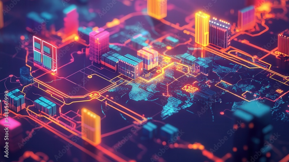 flowchart showing global trade routes tangled by rising digital tariffs ...