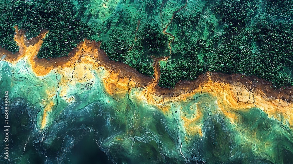 Satellite imagery showing changes before after reforestation ...