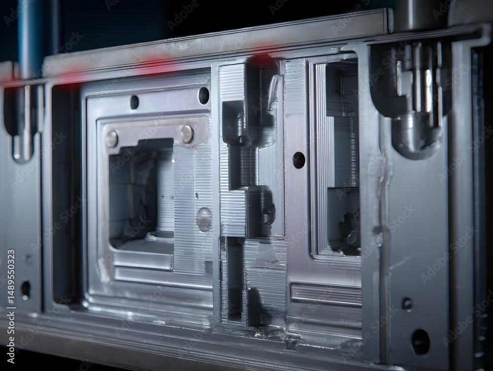 Ultra-realistic injection mold releasing freshly formed components in ...
