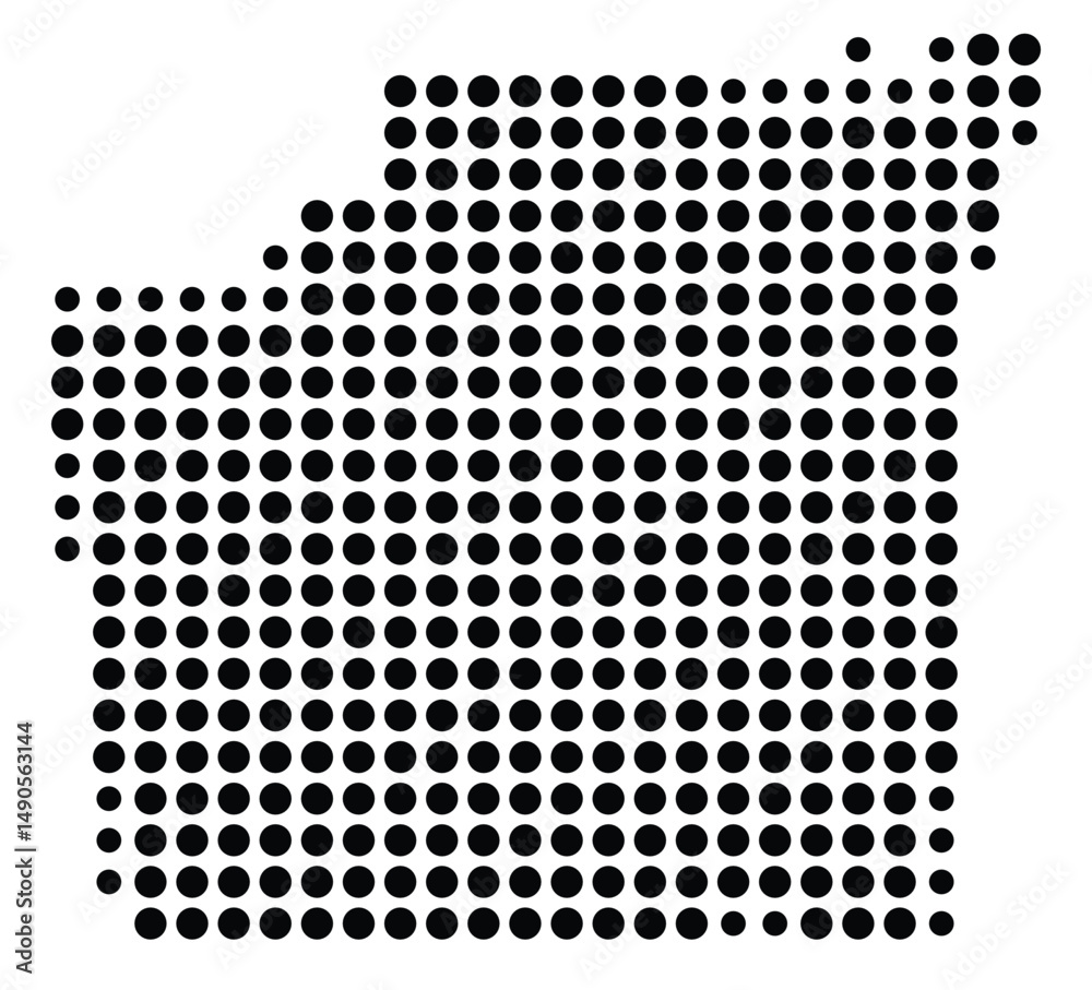 Symbol Map Of the County Washington (Arkansas, US) showing the County ...