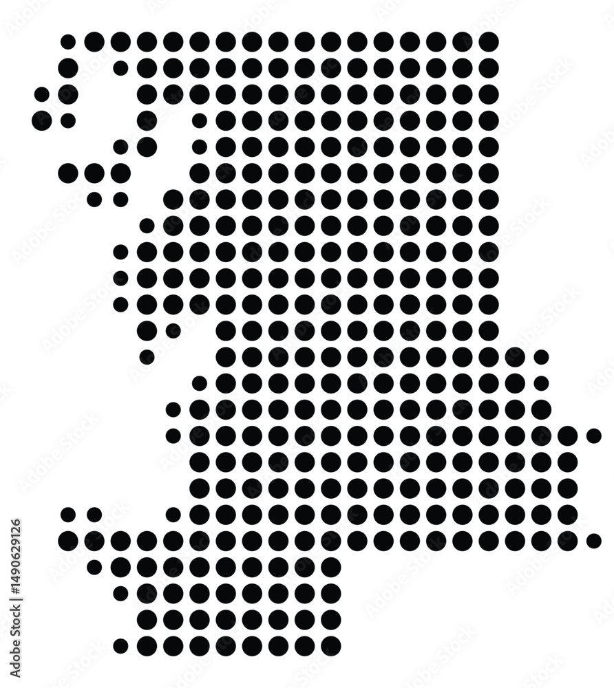 Symbol Map Of the County Washington (Mississippi, US) showing the ...