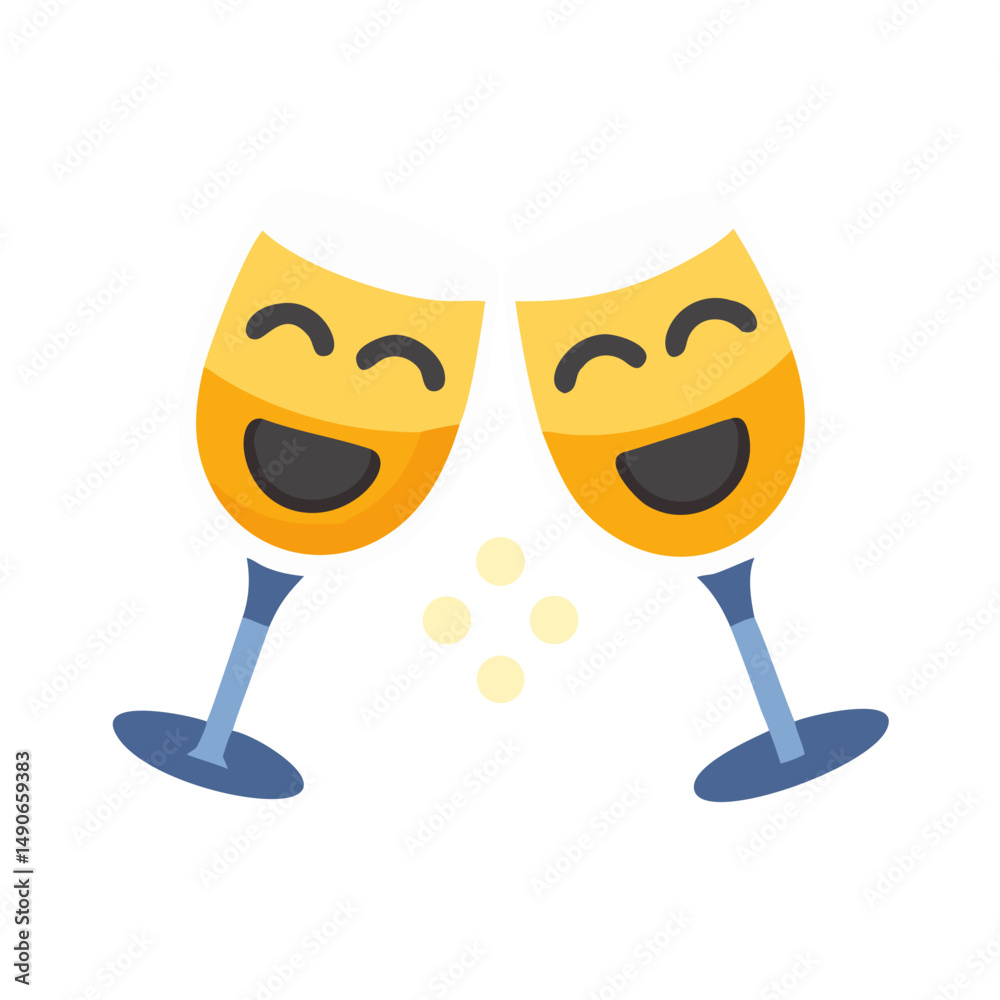 cheers emoji icon, cheers emoji vector illustration-simple illustration ...