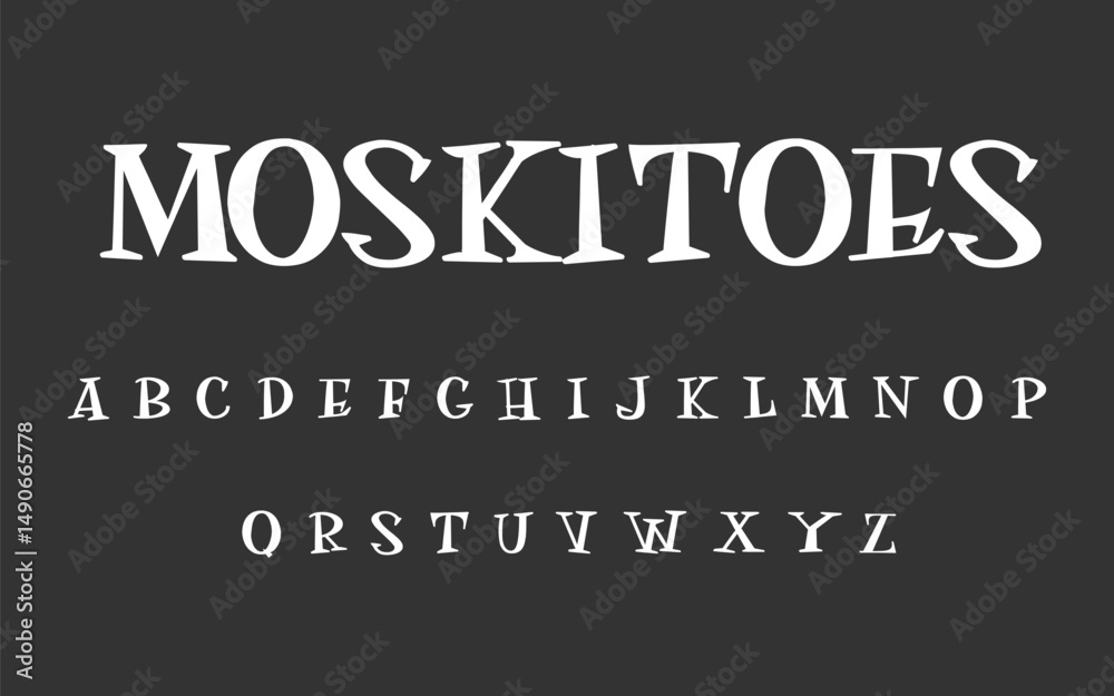 Elegant Serif Font Uppercase Alphabet, Vintage Style Uppercase Font ...