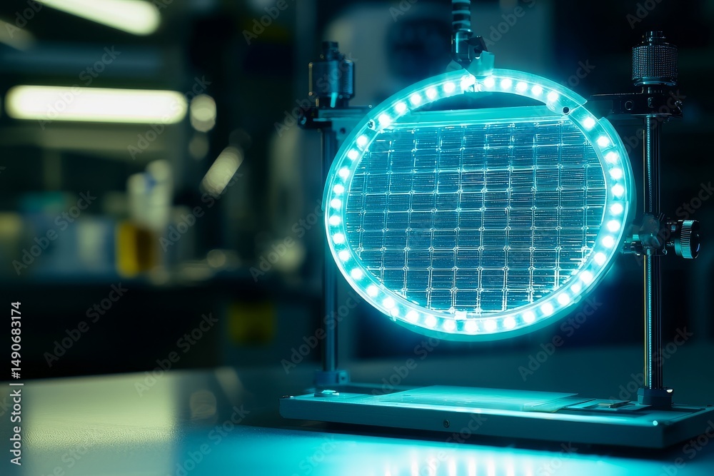 Laboratory cleanroom prototype of perovskite solar cells with electron ...