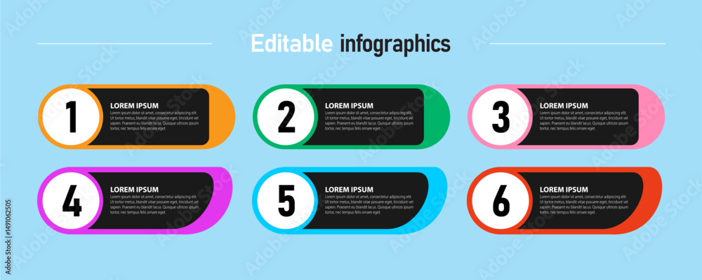 Infographic Vector Label Design Template Can Be Used For Process Diagram Presentations