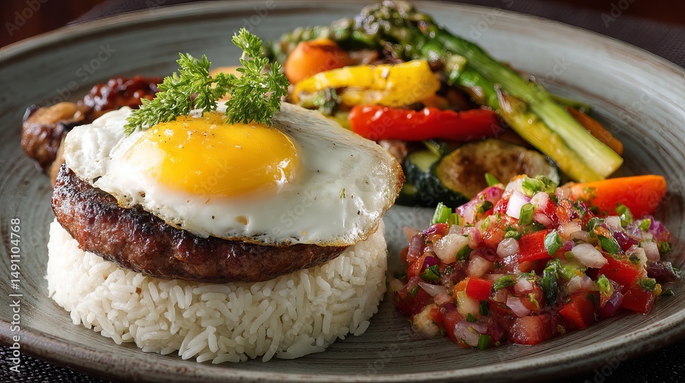 Loco moco hawaiian dish recipe: delicious burger patty with fried egg ...