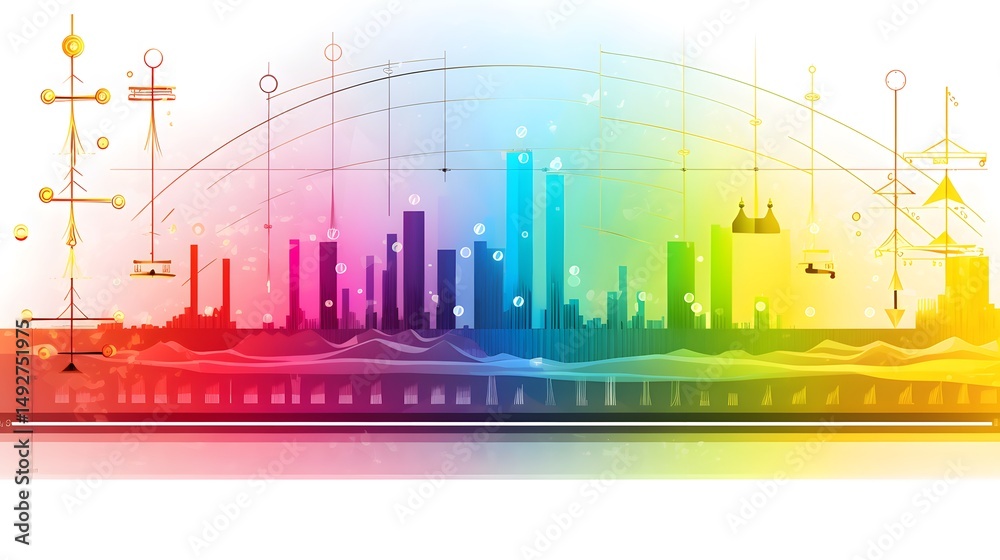 Professional Electromagnetic Spectrum Diagram On Transparent Background