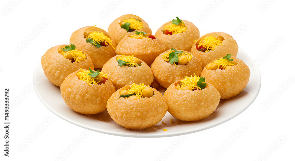 Pani puri isolated on PNG background. Stock Photo | Adobe Stock