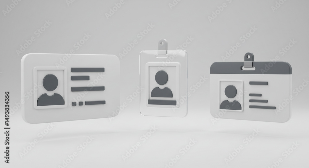Access Badges Identity Cards Workplace Security Identification Employee ...