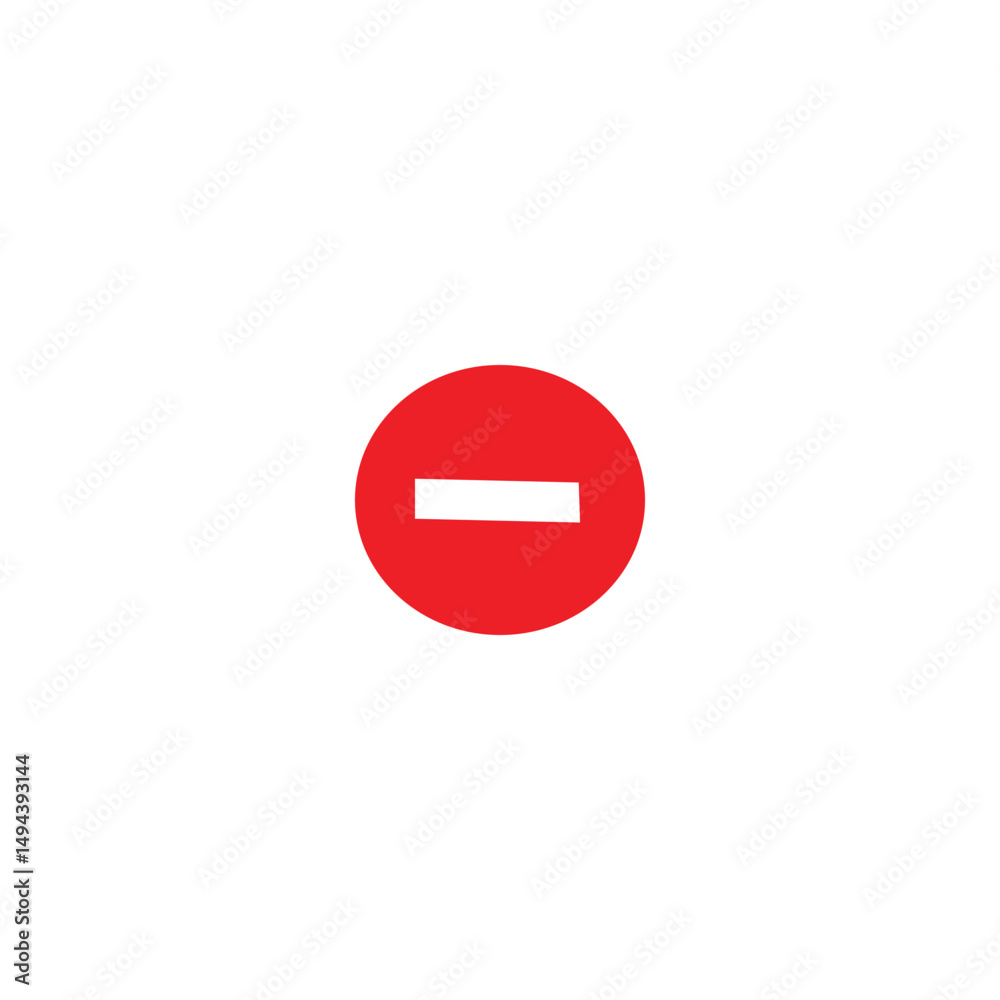 Image vectorielle Stock Traffic sign image no entry vector illustration ...