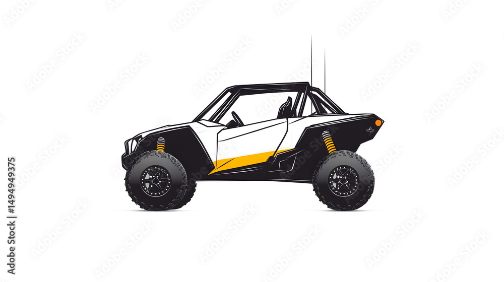 Minimalist black and white logo of a Dakar side-by-side vehicle with ...
