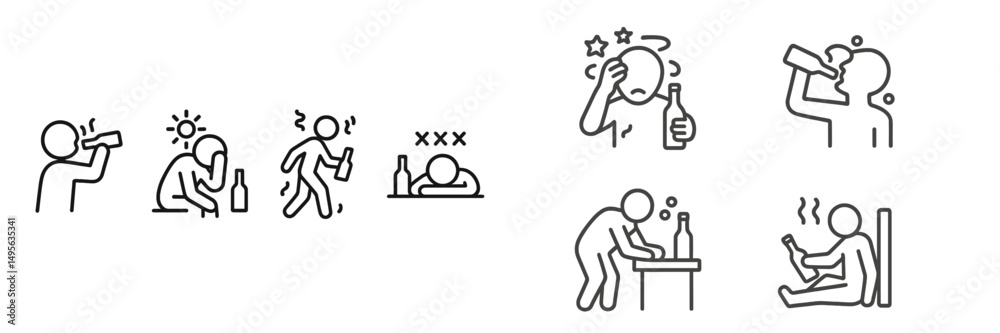 Vector de Stock Visual representation of the consequences of excessive ...