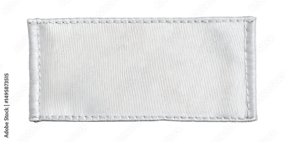 Blank White Woven Fabric Label with Stitched Edges for Clothing or ...