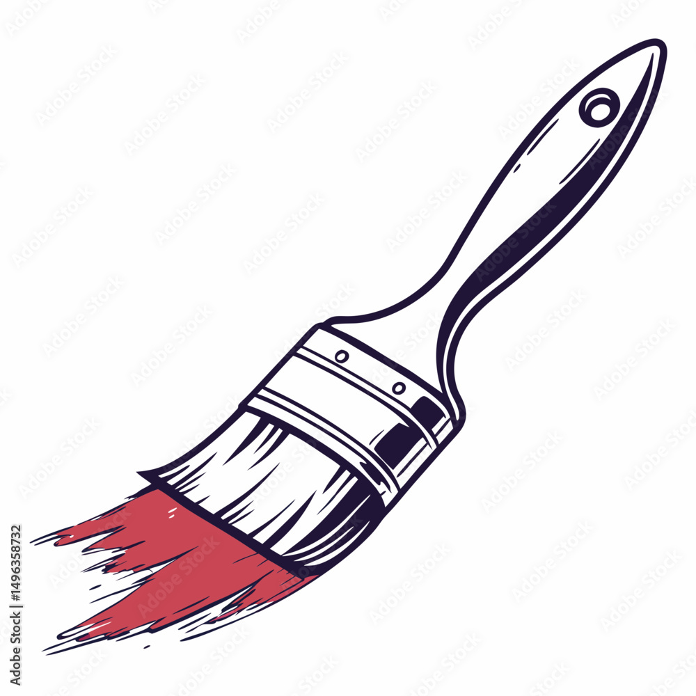 Professional paintbrush graphic design element isolated on white Stock ...