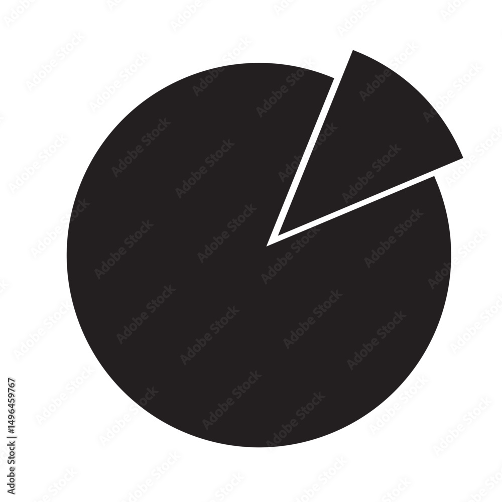 Circle fraction icon design that can be used as a symbol for math ...